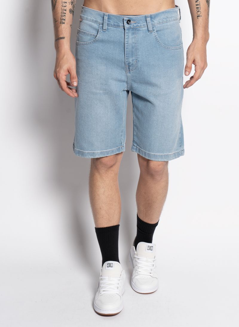 Bermuda Jeans Element Light Blue Denim Azul Claro